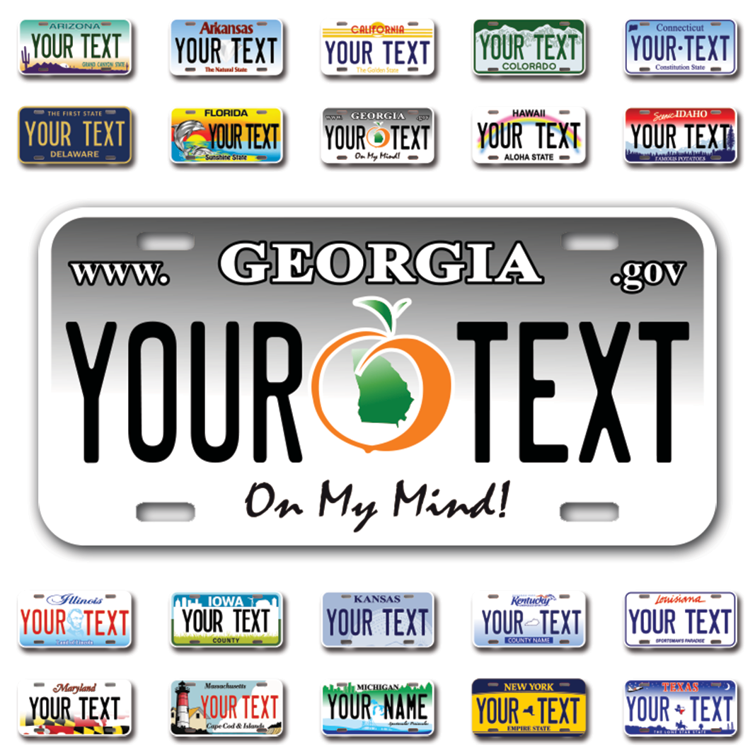 Personalize Car License Plates From All 50 USA States - 12"x6" - Ideal ...