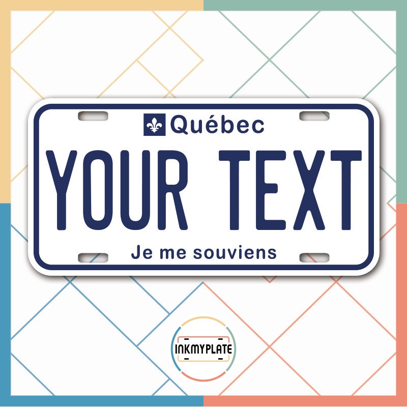 Personalized QUEBEC CANADA License Plate for Cars, Trucks, Motorcycles ...