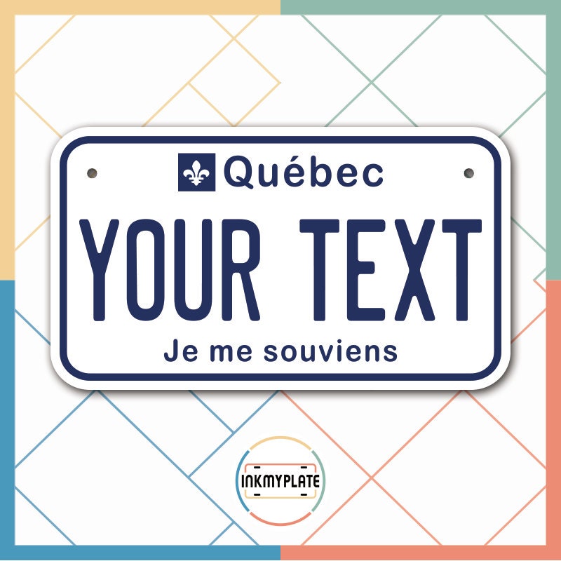 Personalized QUEBEC CANADA License Plate for Cars, Trucks, Motorcycles ...