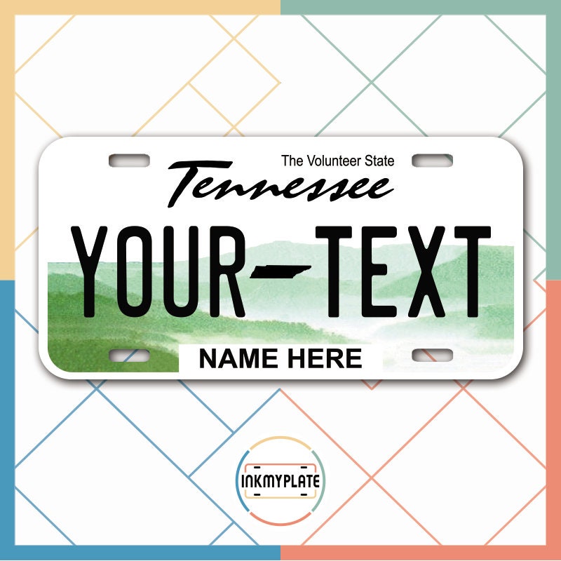 Personalized TENNESSEE License Plate for Cars, Trucks, Motorcycles, Bi ...